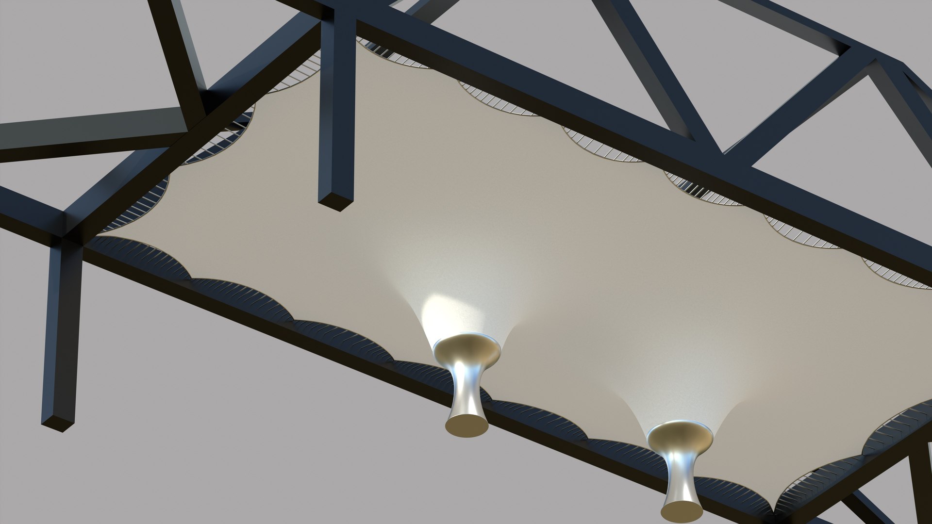 Inverted Umbrella Tensile Structure Double 3D Model - TurboSquid 2257422