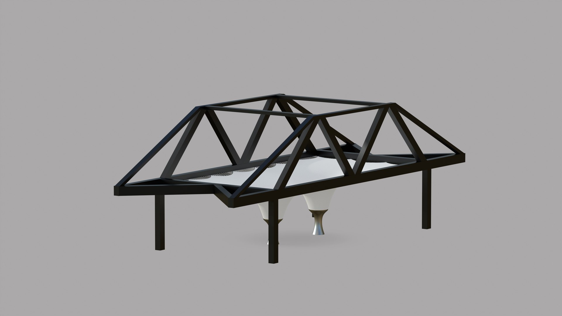 Inverted Umbrella Tensile Structure Double 3D Model - TurboSquid 2257422