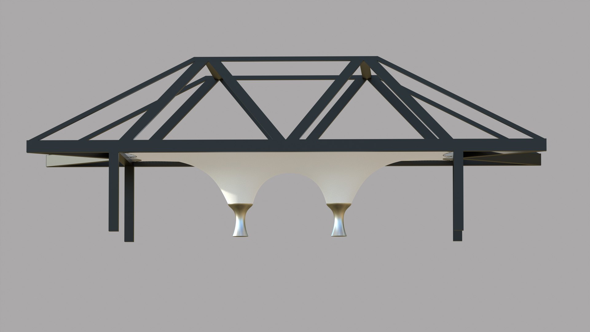 Inverted Umbrella Tensile Structure Double 3D Model - TurboSquid 2257422
