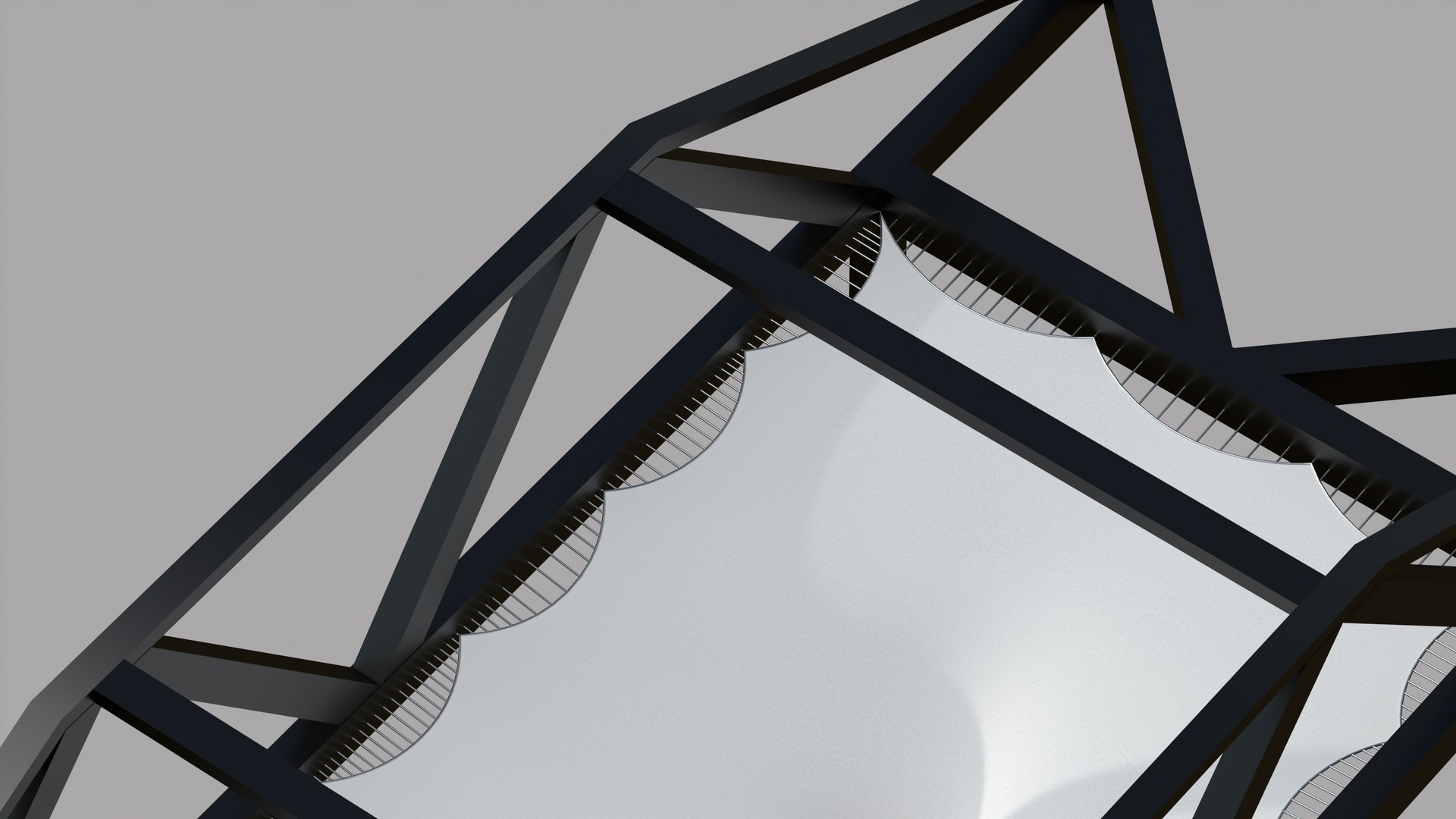 Inverted Umbrella Tensile Structure Double 3D Model - TurboSquid 2257422