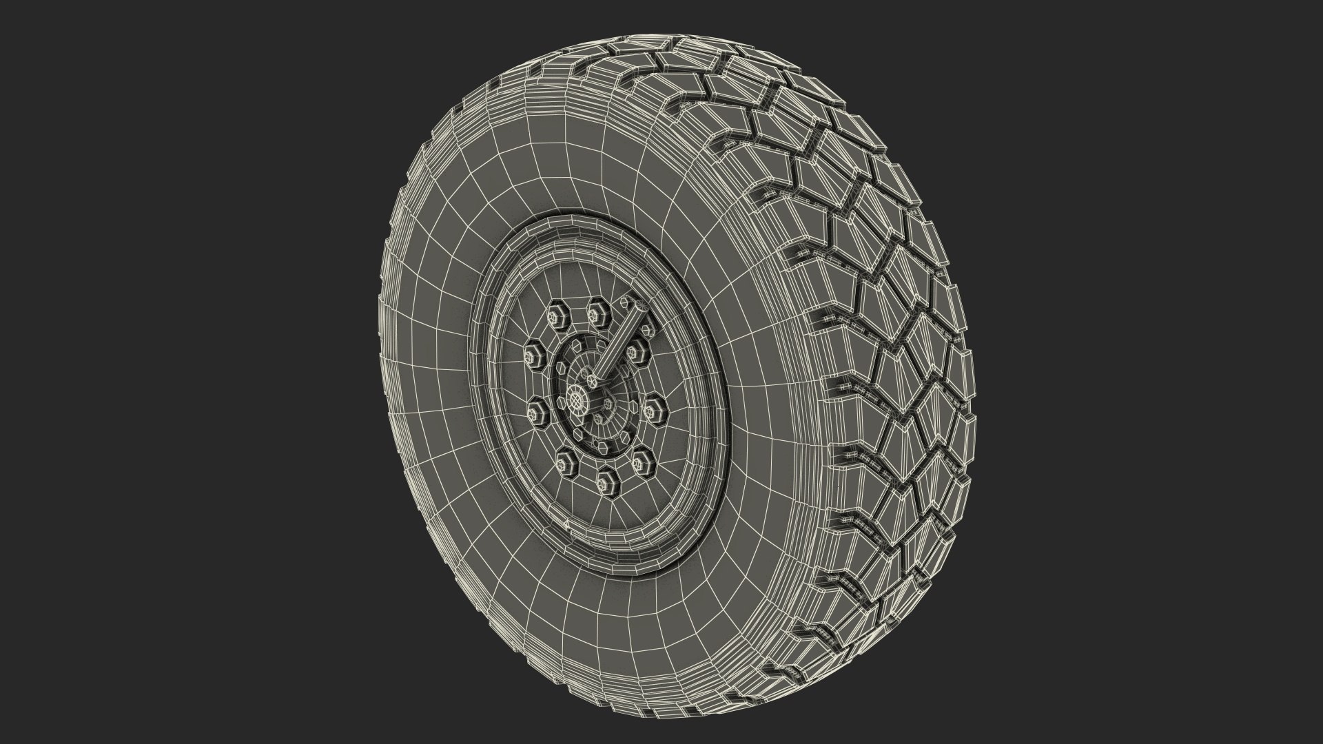 3D Model All Terrain Military Wheels Dirt Tire - TurboSquid 2367865