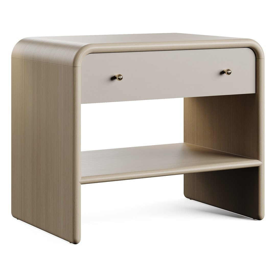 3D Westelm Waterfall Nightstand - TurboSquid 2110428