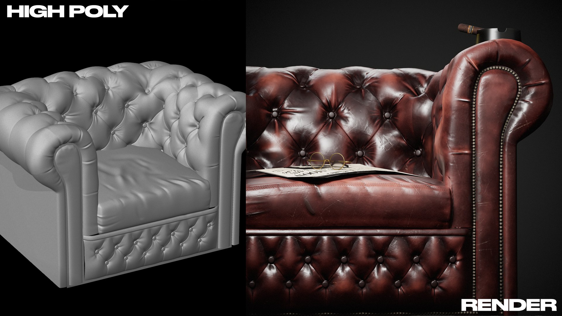 3D Chesterfield Model - TurboSquid 2016301