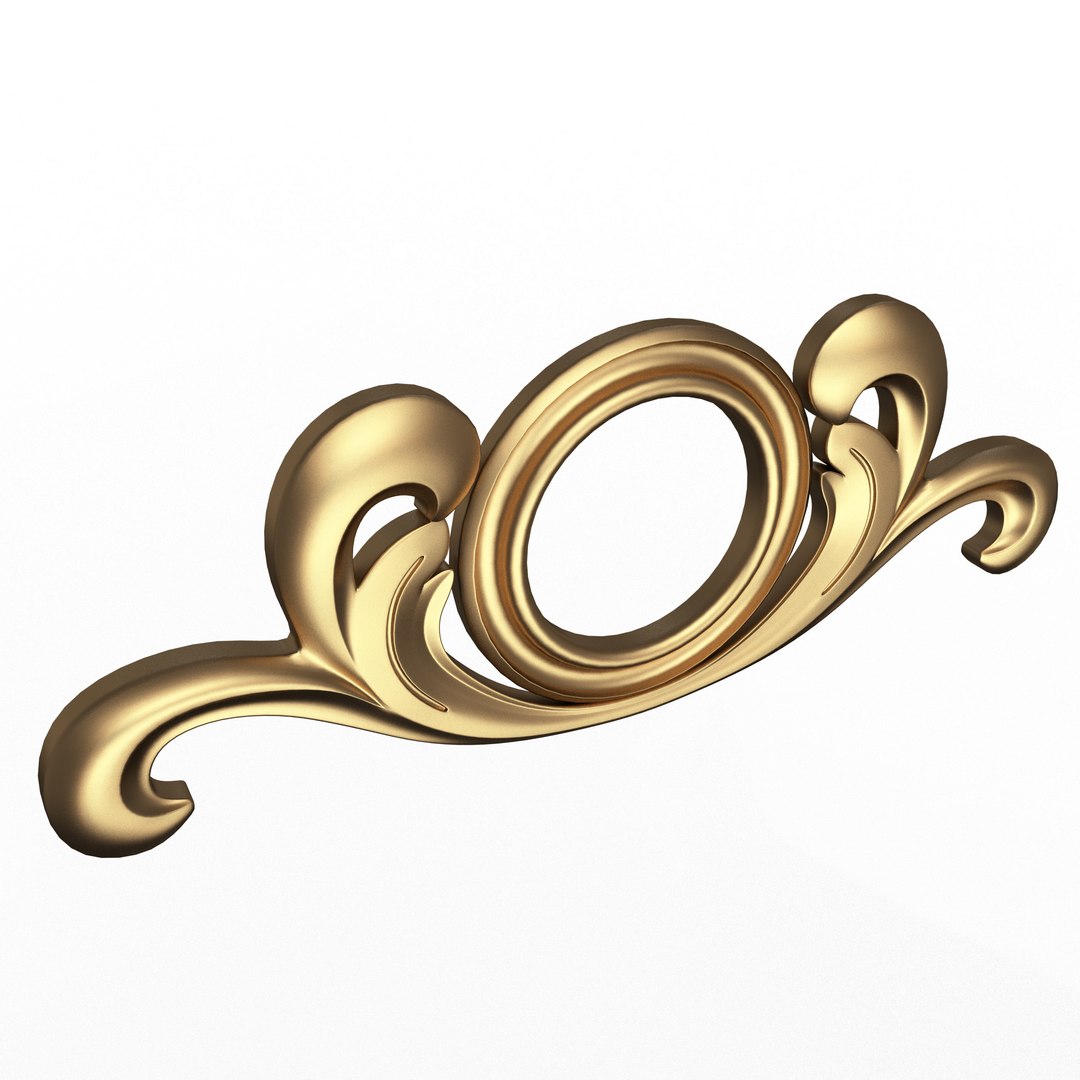 Carved Door Handle Decor 02 3D Model - TurboSquid 1925075