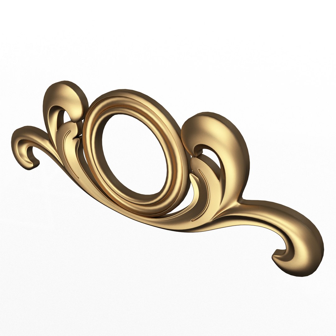 Carved Door Handle Decor 02 3D Model - TurboSquid 1925075