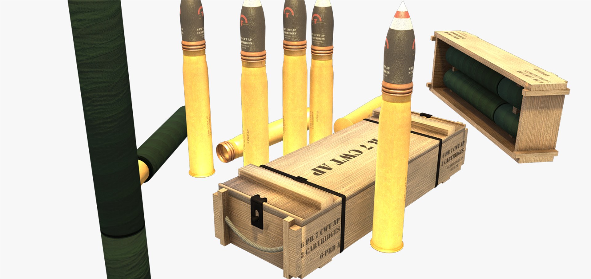 3D Model British 6-pounder Ap Grenades - TurboSquid 1395803