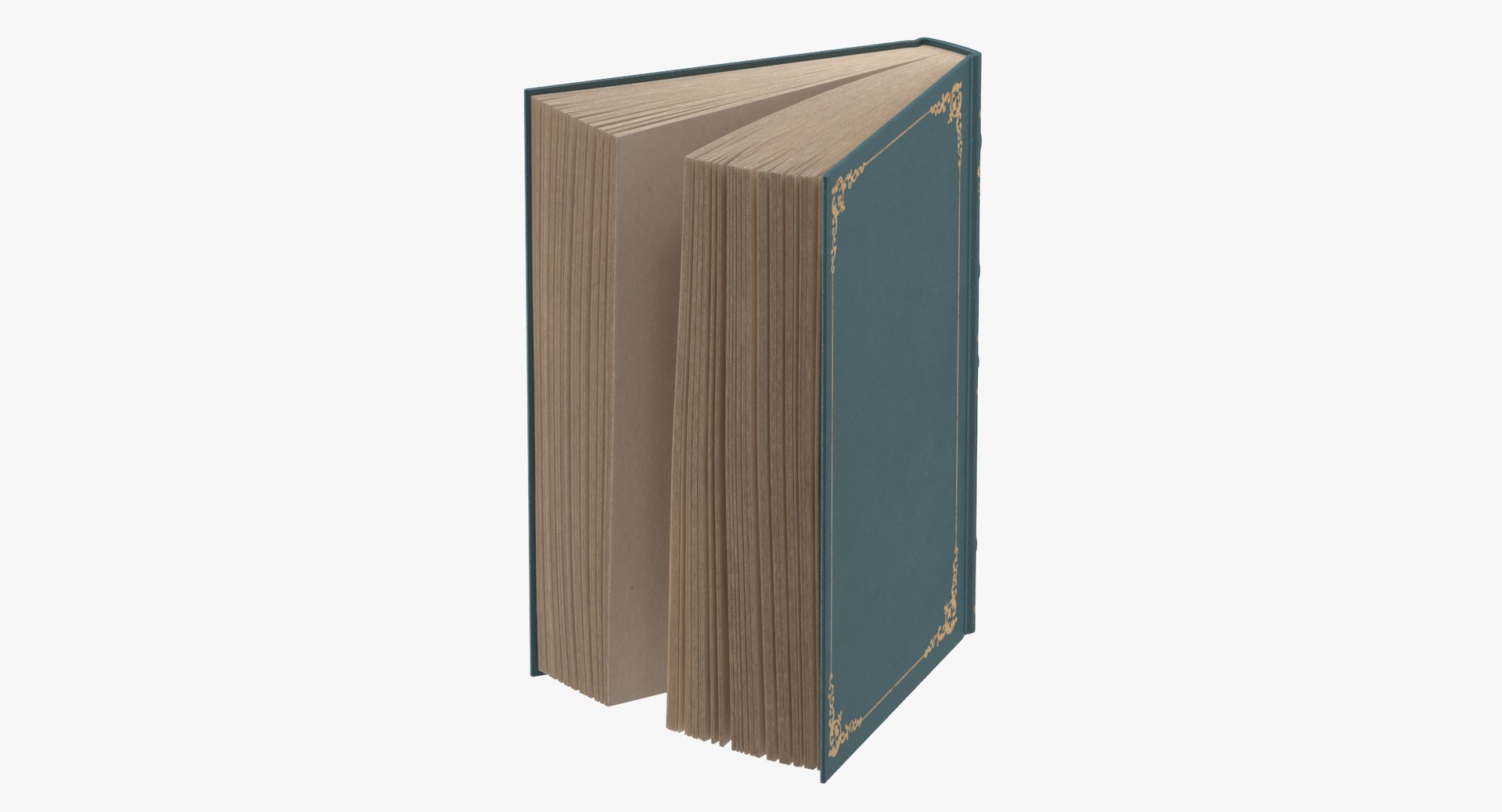 3d model classic book 04 standing