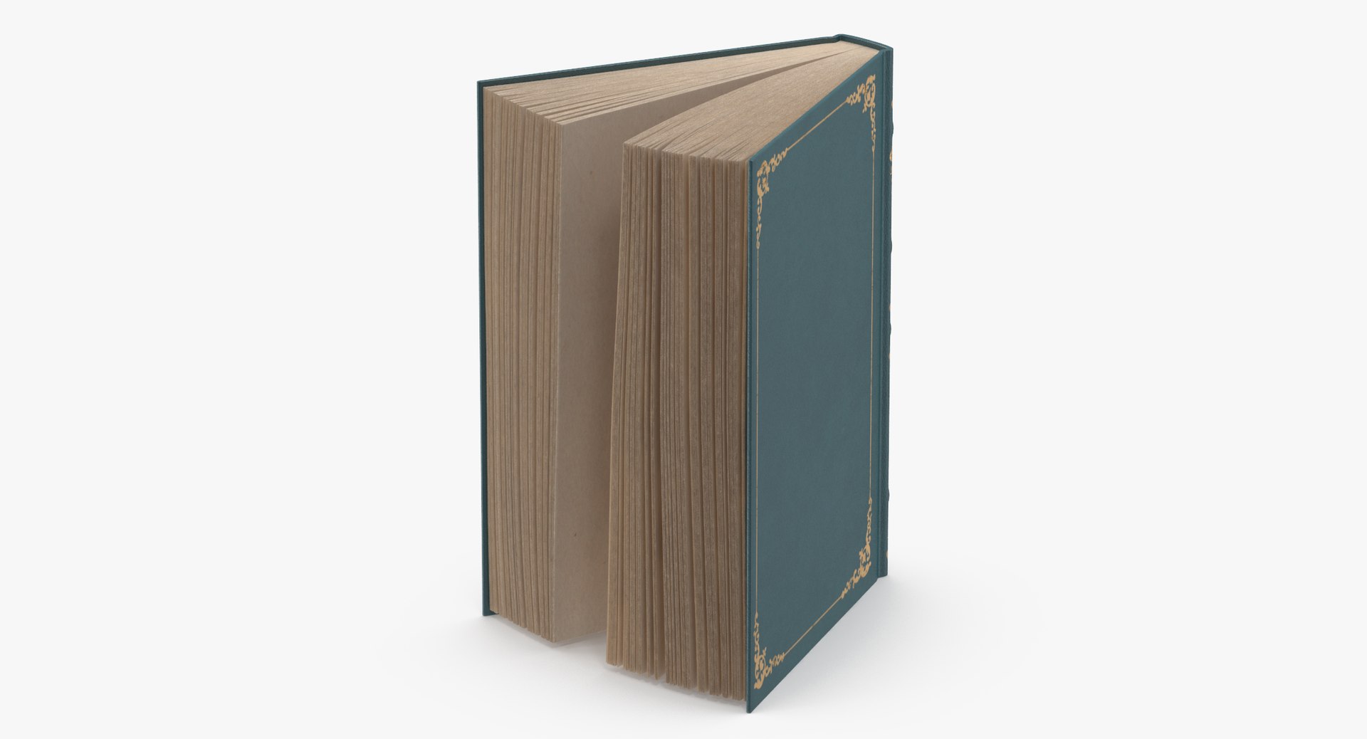 3d model classic book 04 standing