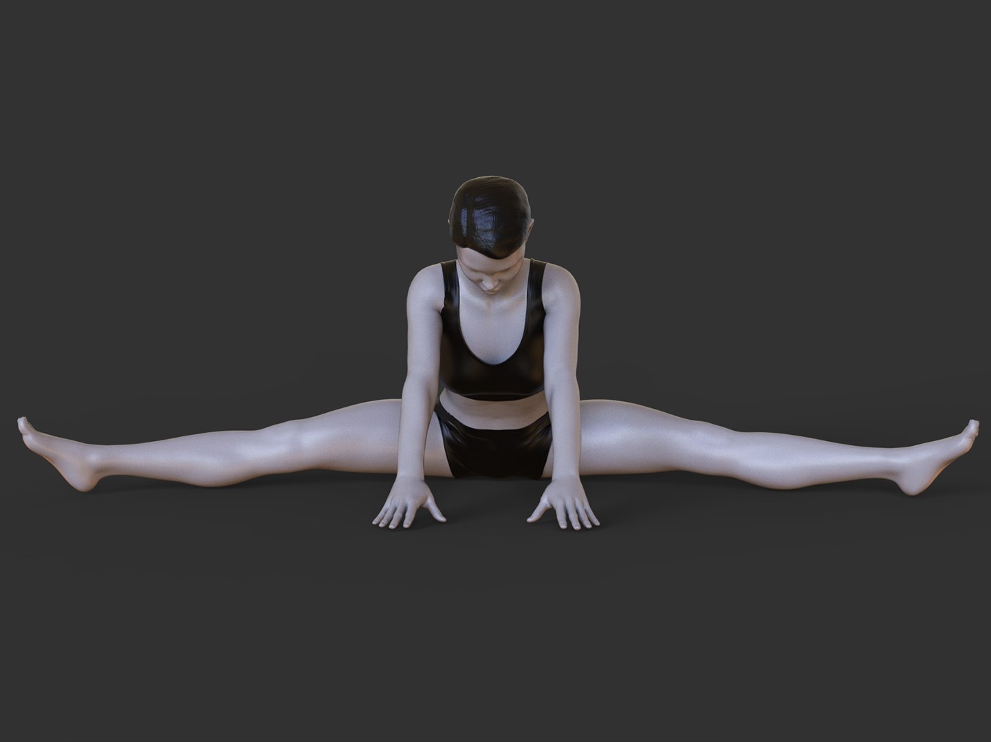 Yoga Pose - Seated Straddle Pose - Upavistha Konasana Model - TurboSquid 2443370