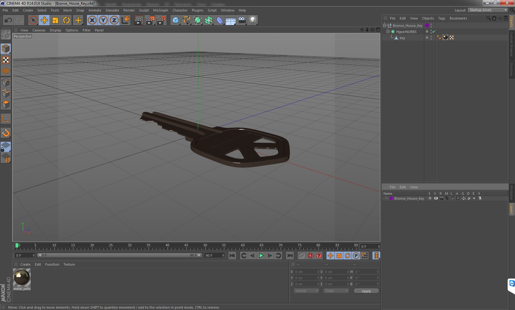 Bronse House Key 3D - TurboSquid 1232633