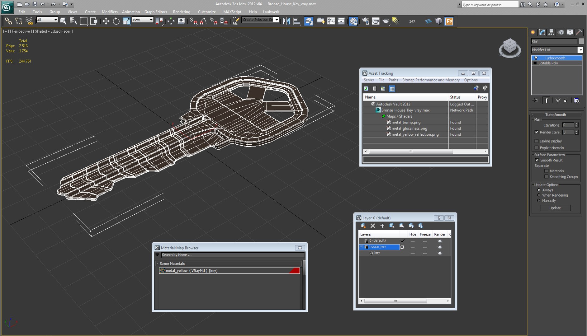 Bronse House Key 3D - TurboSquid 1232633
