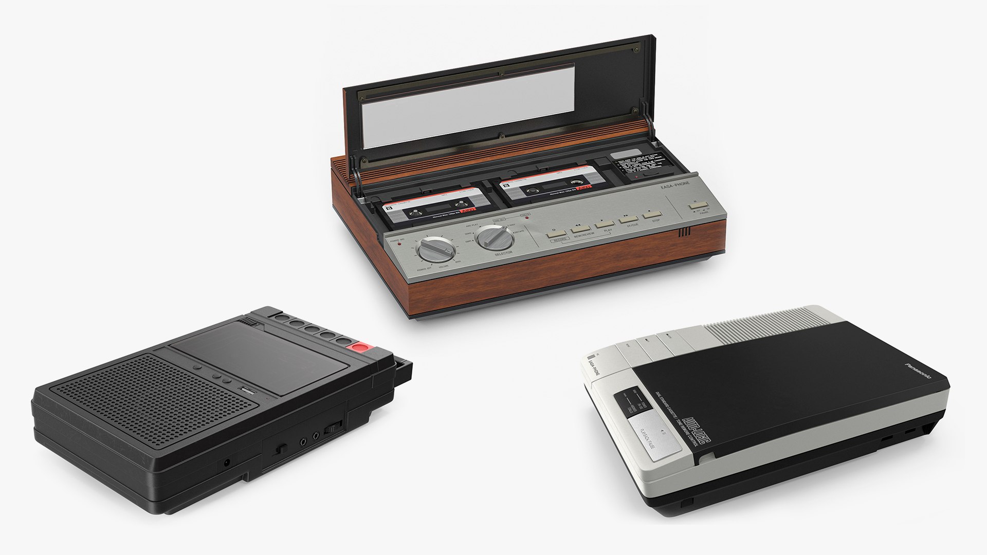 Vintage Recorders Collection 3D model - TurboSquid 2108481