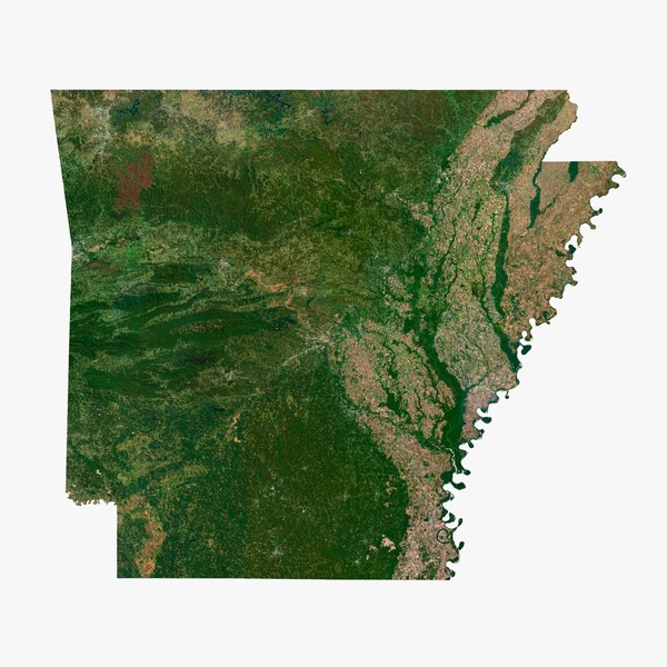 modelo 3d Arkansas State Terrain Map - TurboSquid 2083847