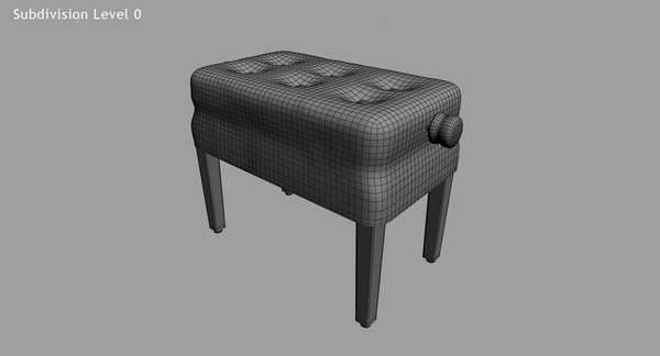 piano bench 3d model