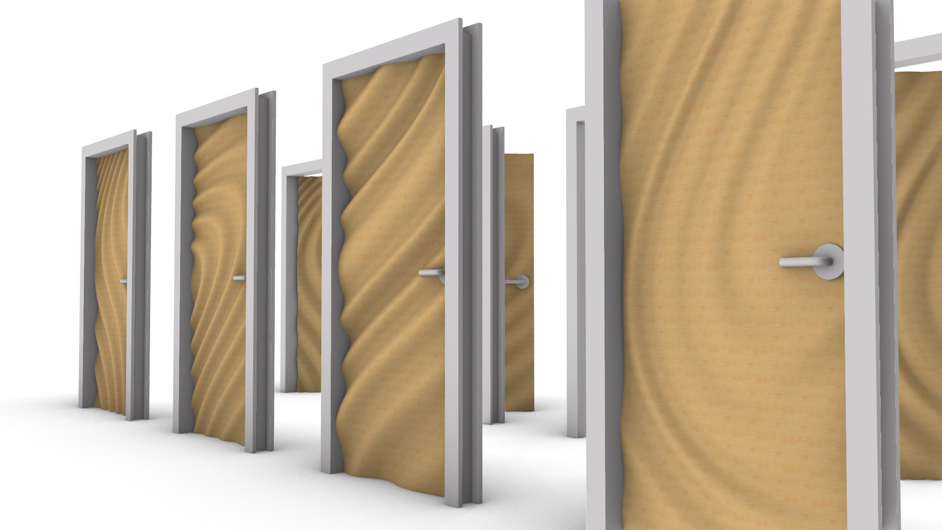 3D Parametric Wavy 4 Doors - TurboSquid 2074721