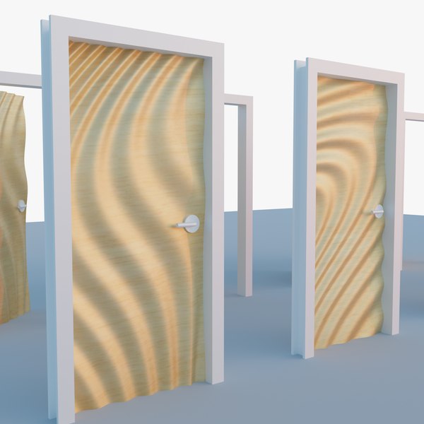 modelo 3d Parametric Wavy 4 Doors - TurboSquid 2074721