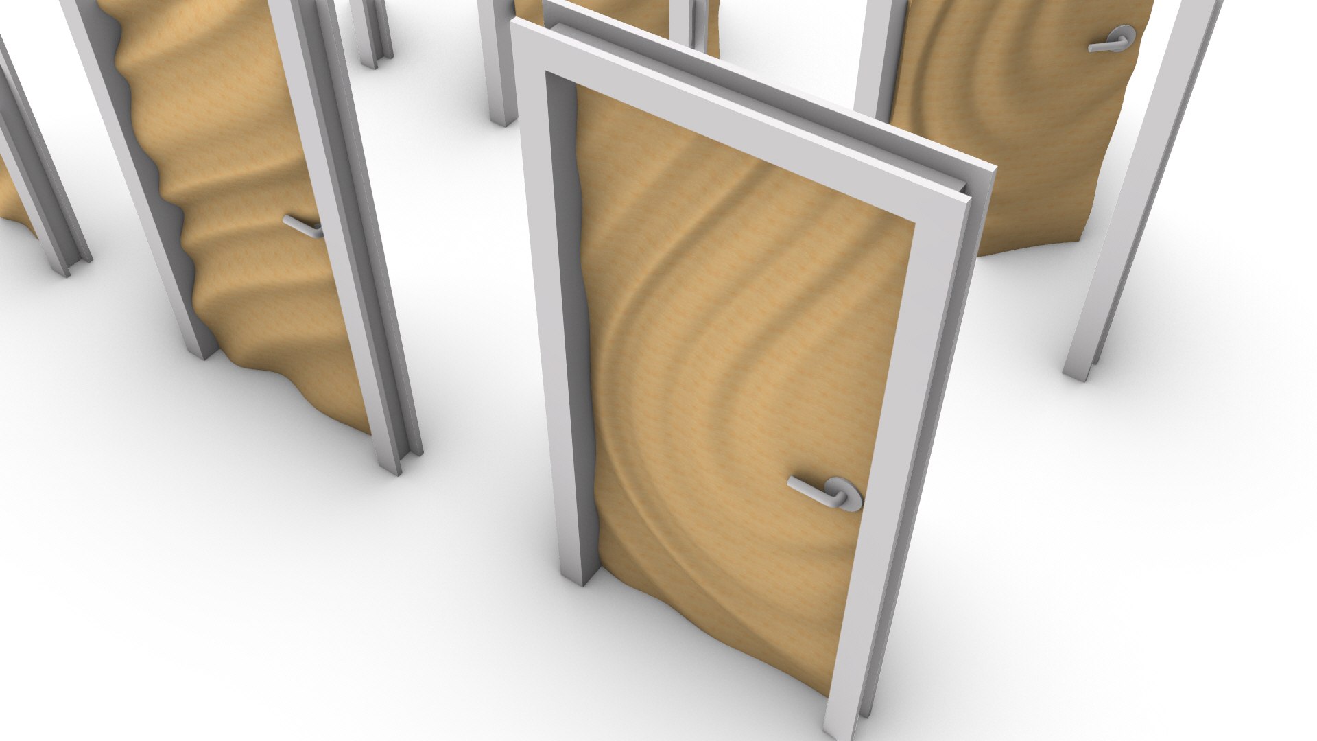 3D Parametric Wavy 4 Doors - TurboSquid 2074721