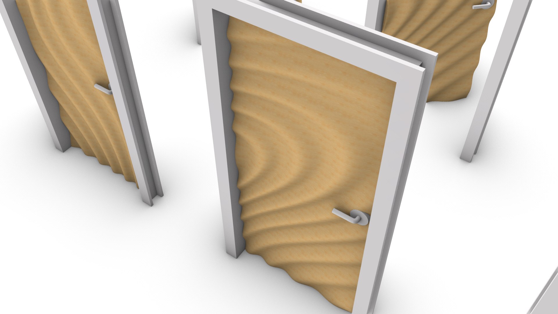 3D Parametric Wavy 4 Doors - TurboSquid 2074721