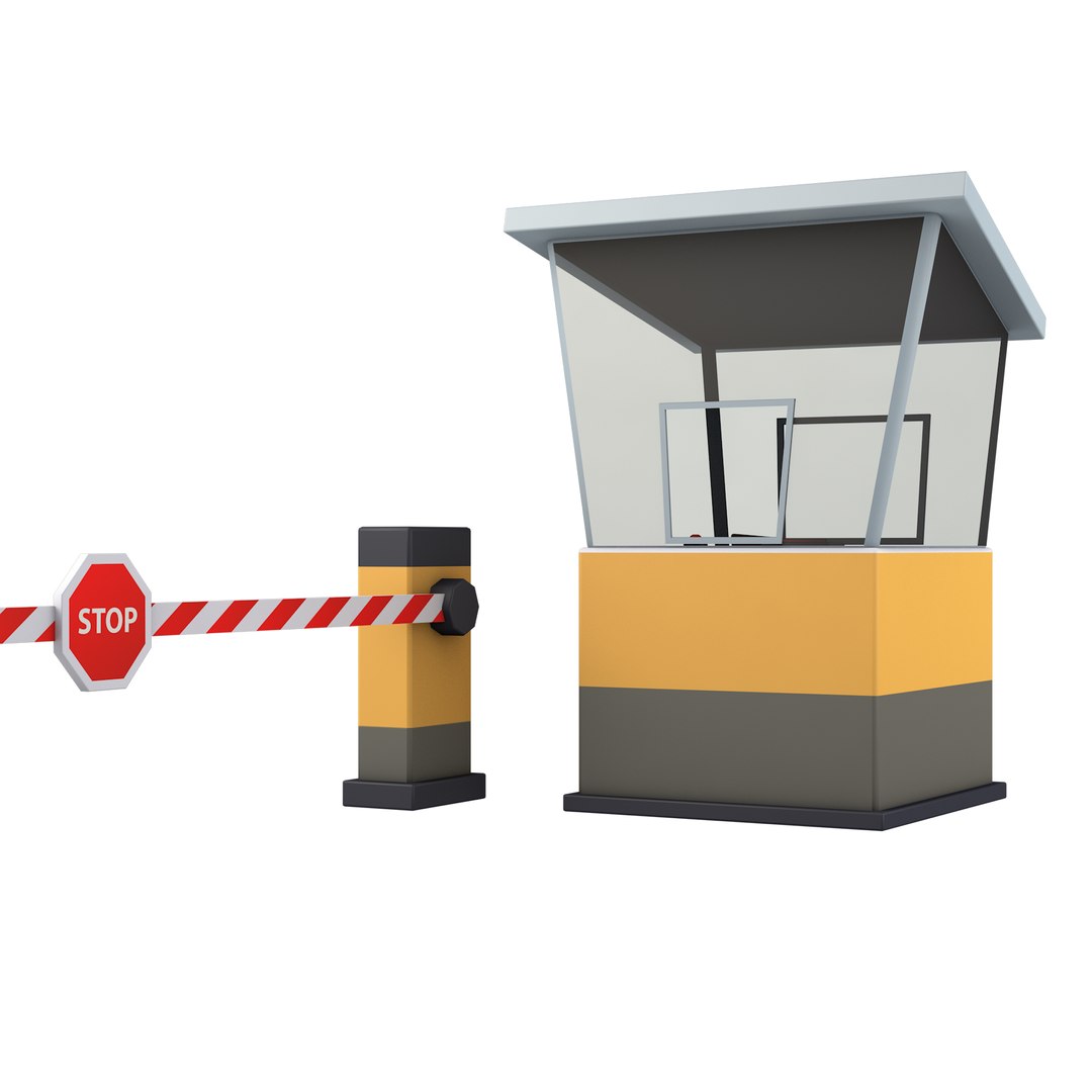 Cartoon Security Booth 3D - TurboSquid 1442363