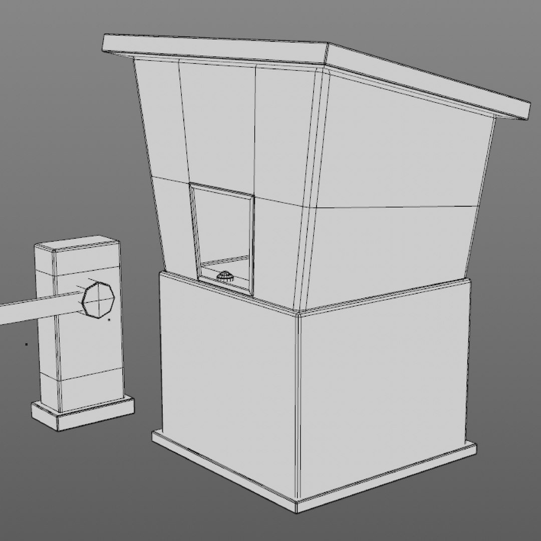 Cartoon Security Booth 3D - TurboSquid 1442363