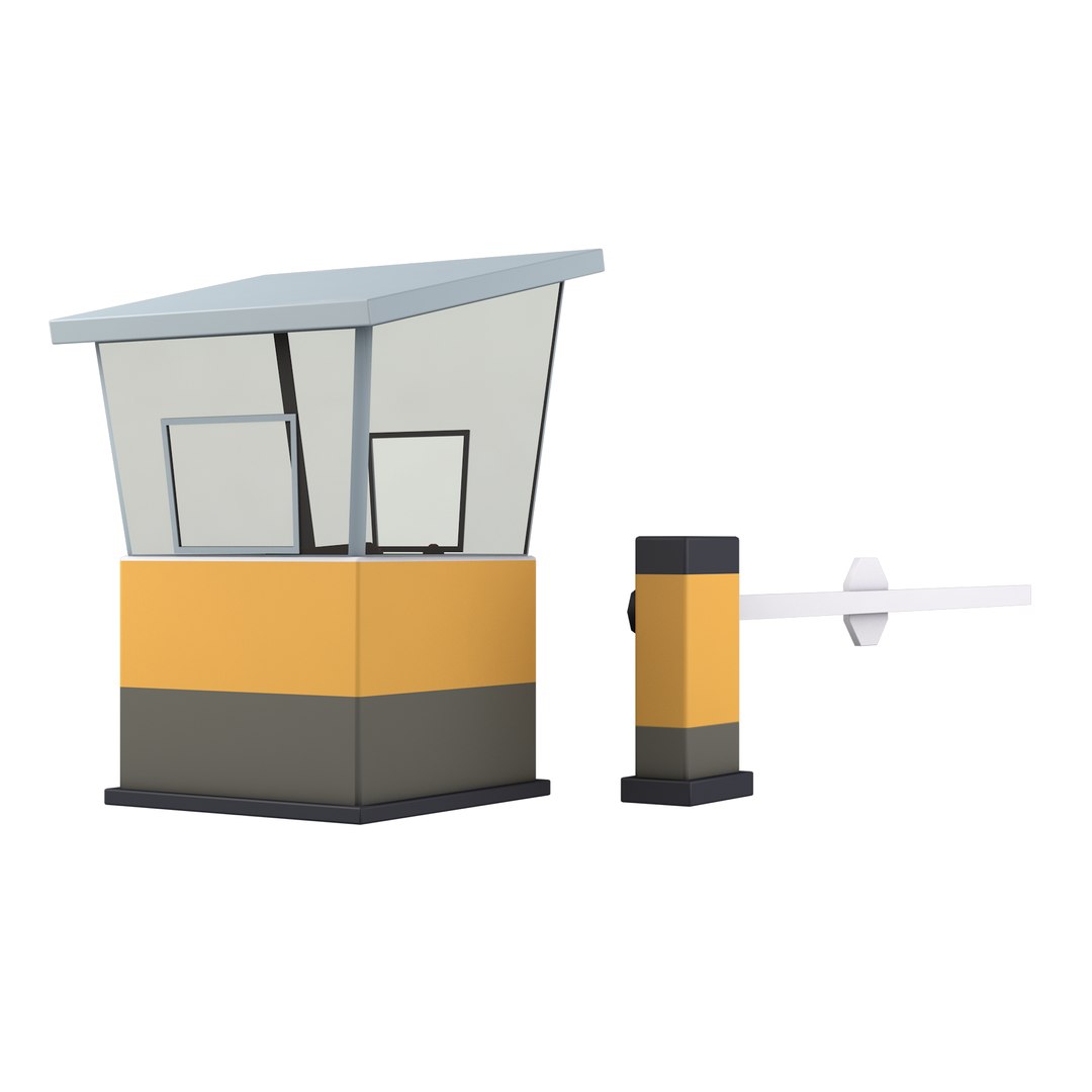 Cartoon Security Booth 3D - TurboSquid 1442363