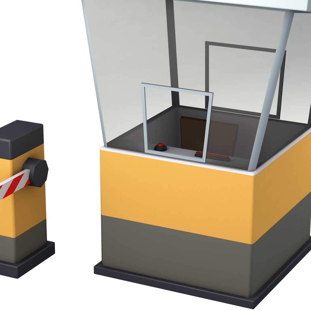 Cartoon Security Booth 3D - TurboSquid 1442363