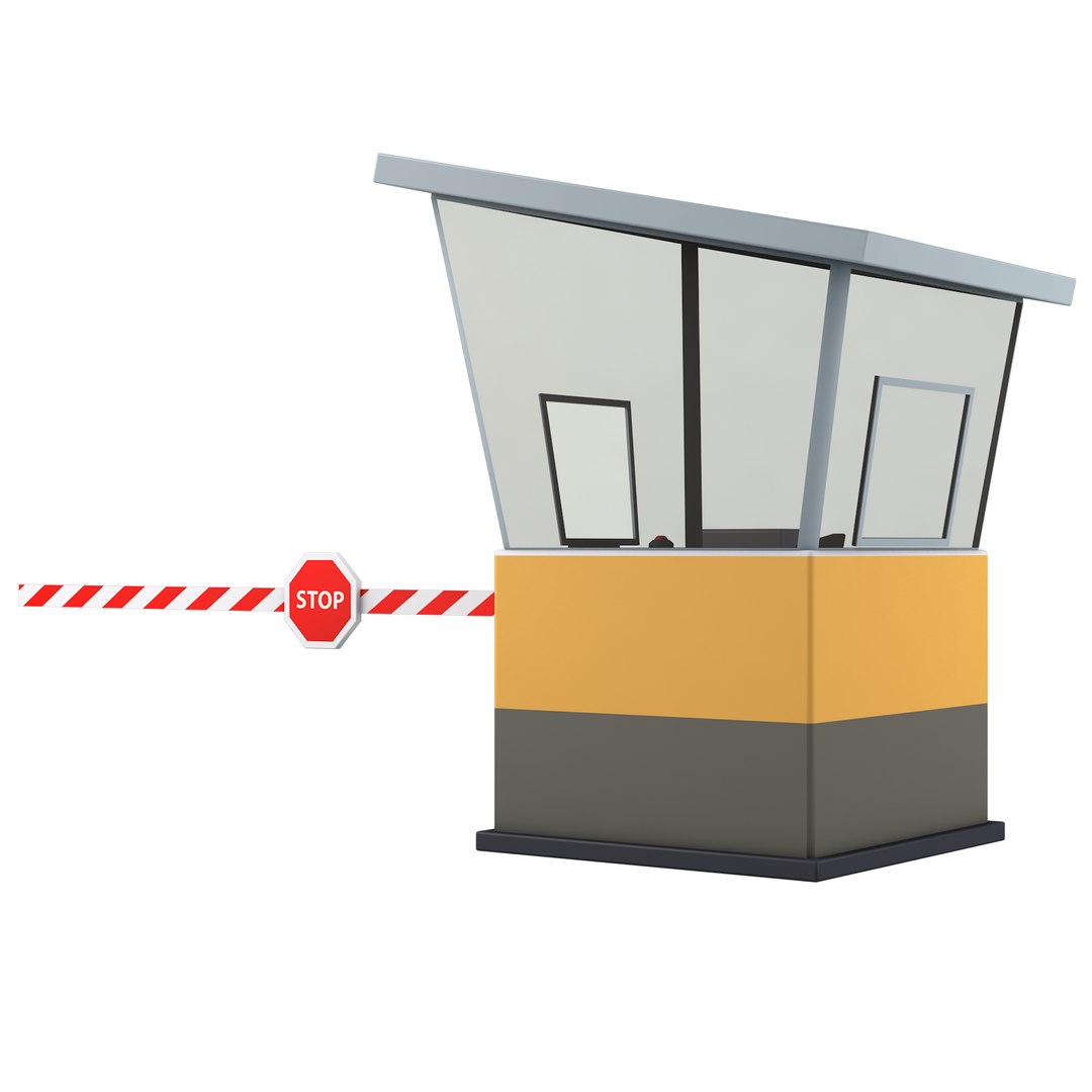 Cartoon Security Booth 3D - TurboSquid 1442363