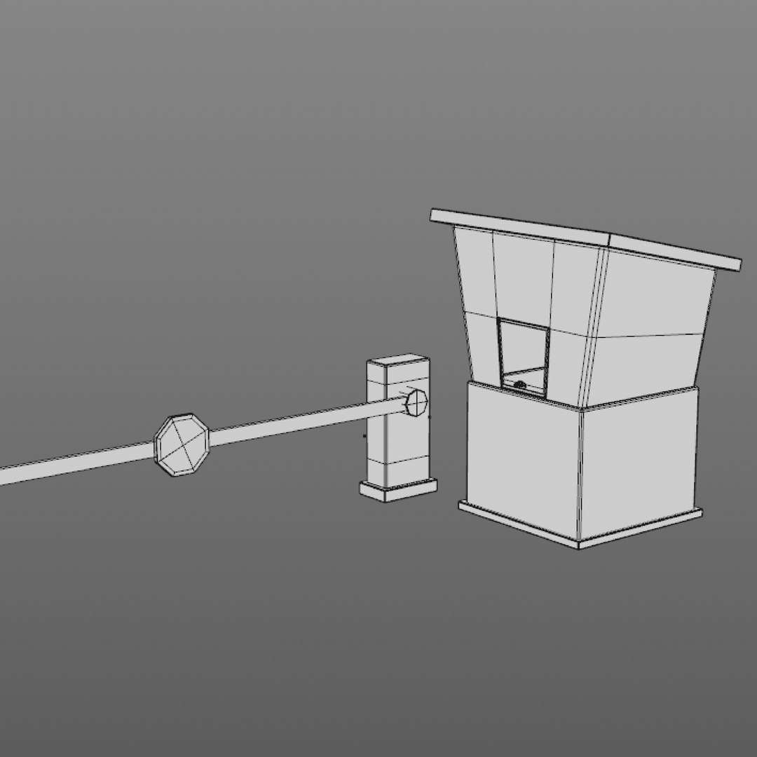 Cartoon Security Booth 3D - TurboSquid 1442363