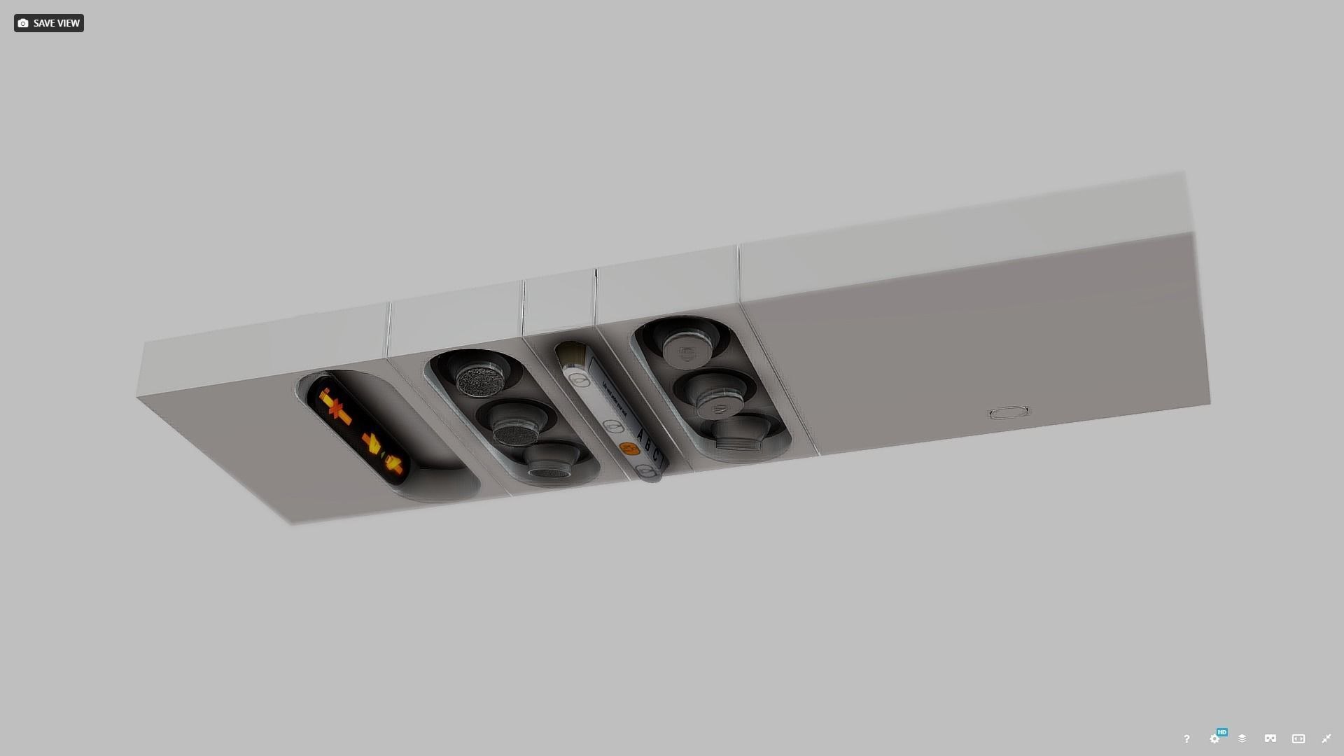 3D Airbus Cabin Overhead Panel Model - TurboSquid 1571009