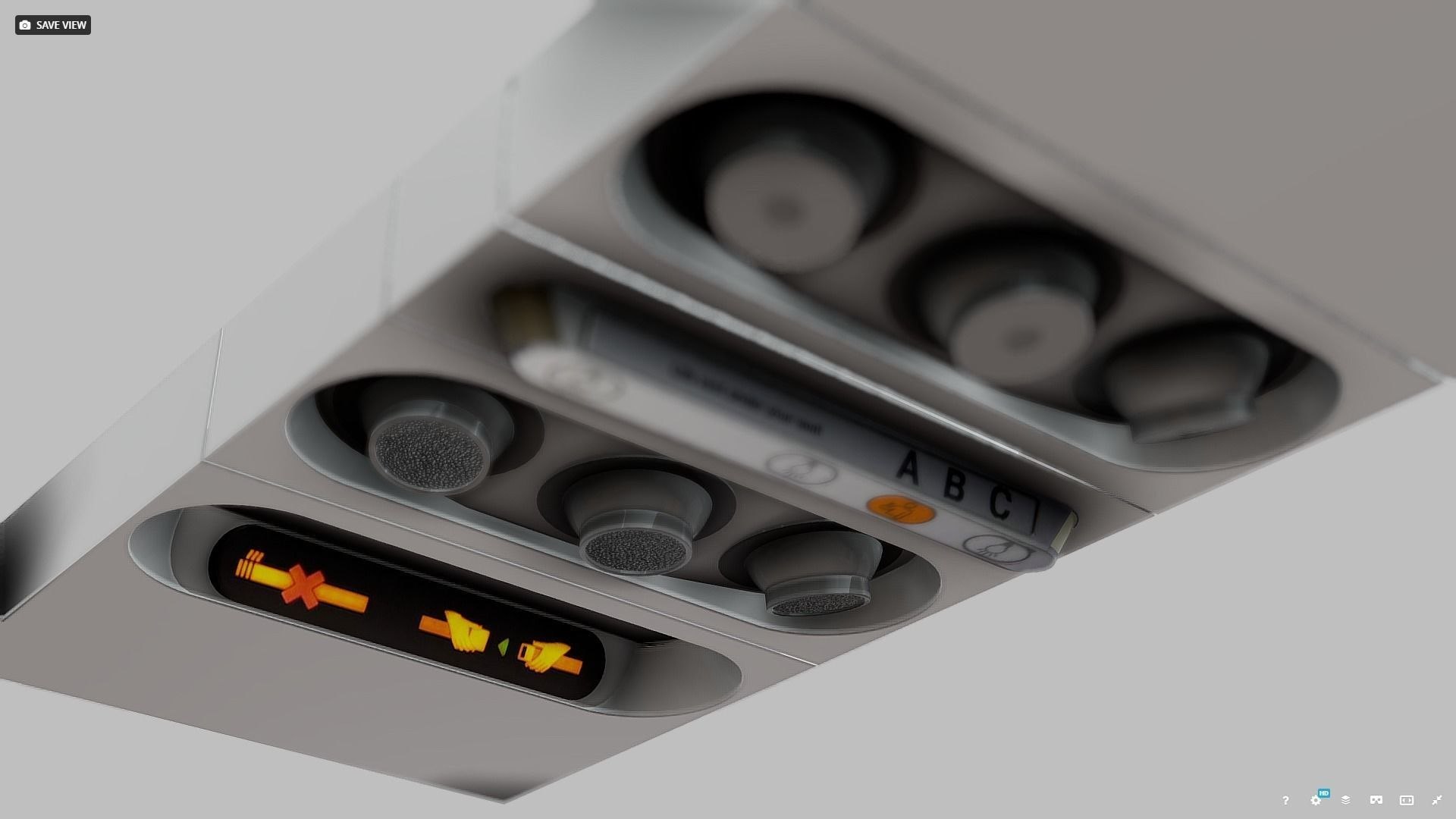 3D Airbus Cabin Overhead Panel Model - TurboSquid 1571009