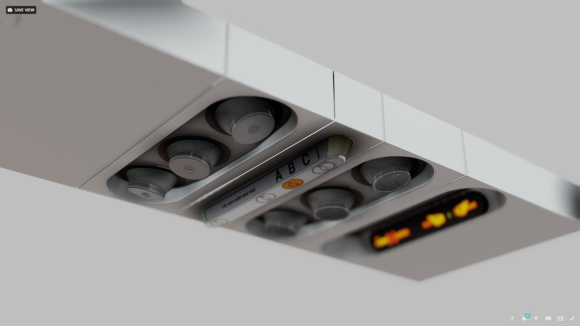 3D Airbus Cabin Overhead Panel Model - TurboSquid 1571009