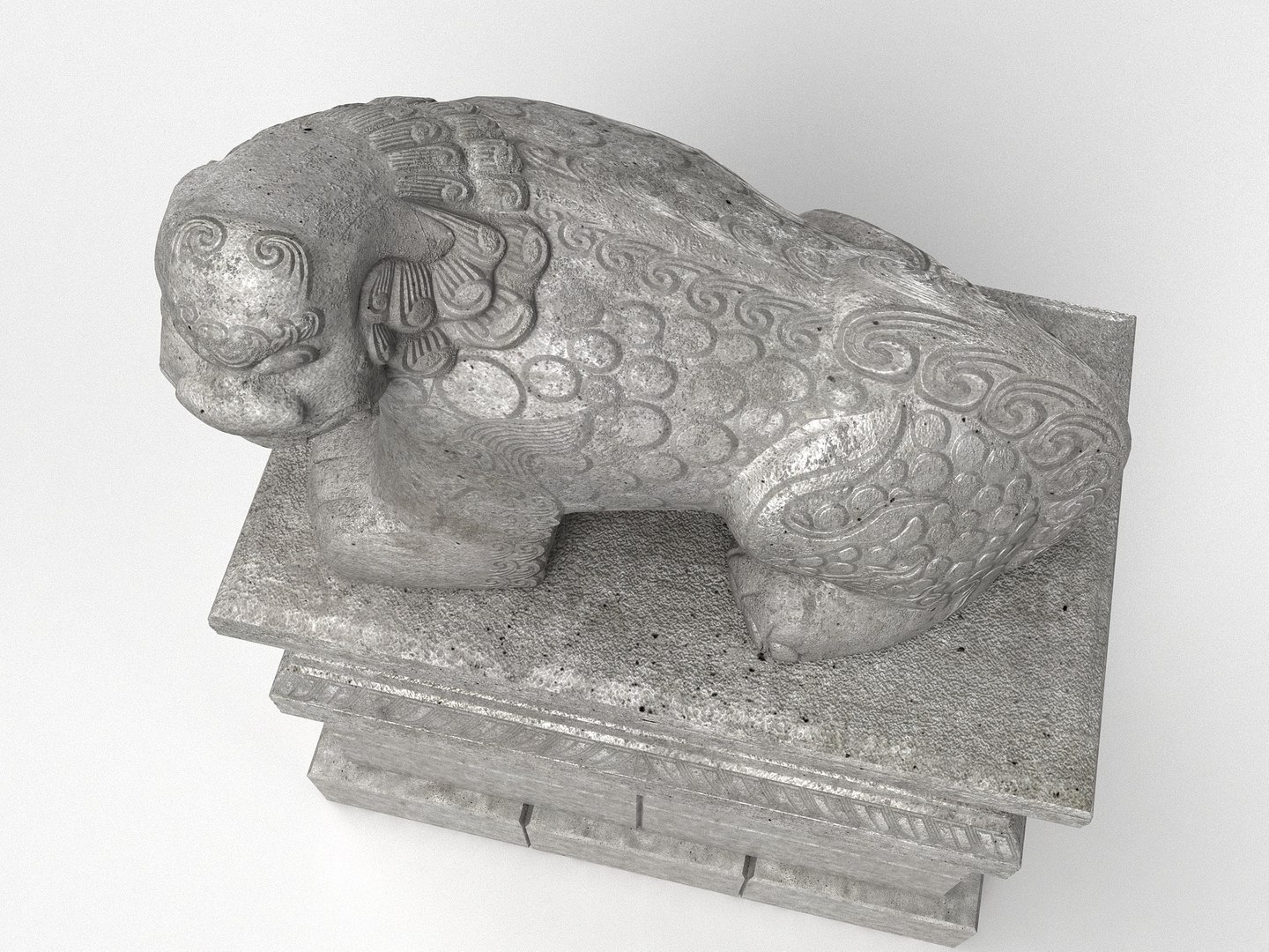 3D Mythological Lion Haechi Statue Model - TurboSquid 1719108