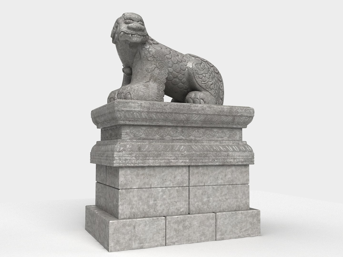 3D Mythological Lion Haechi Statue Model - TurboSquid 1719108