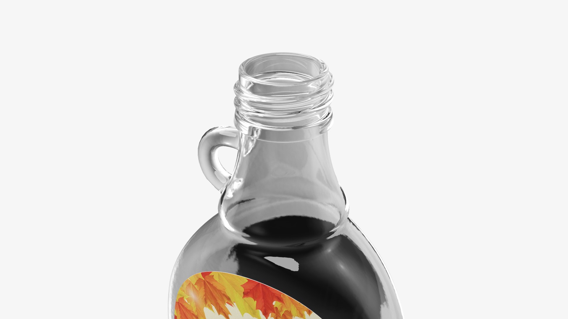 3D Glass Bottle With Maple Syrup Model - TurboSquid 2015311
