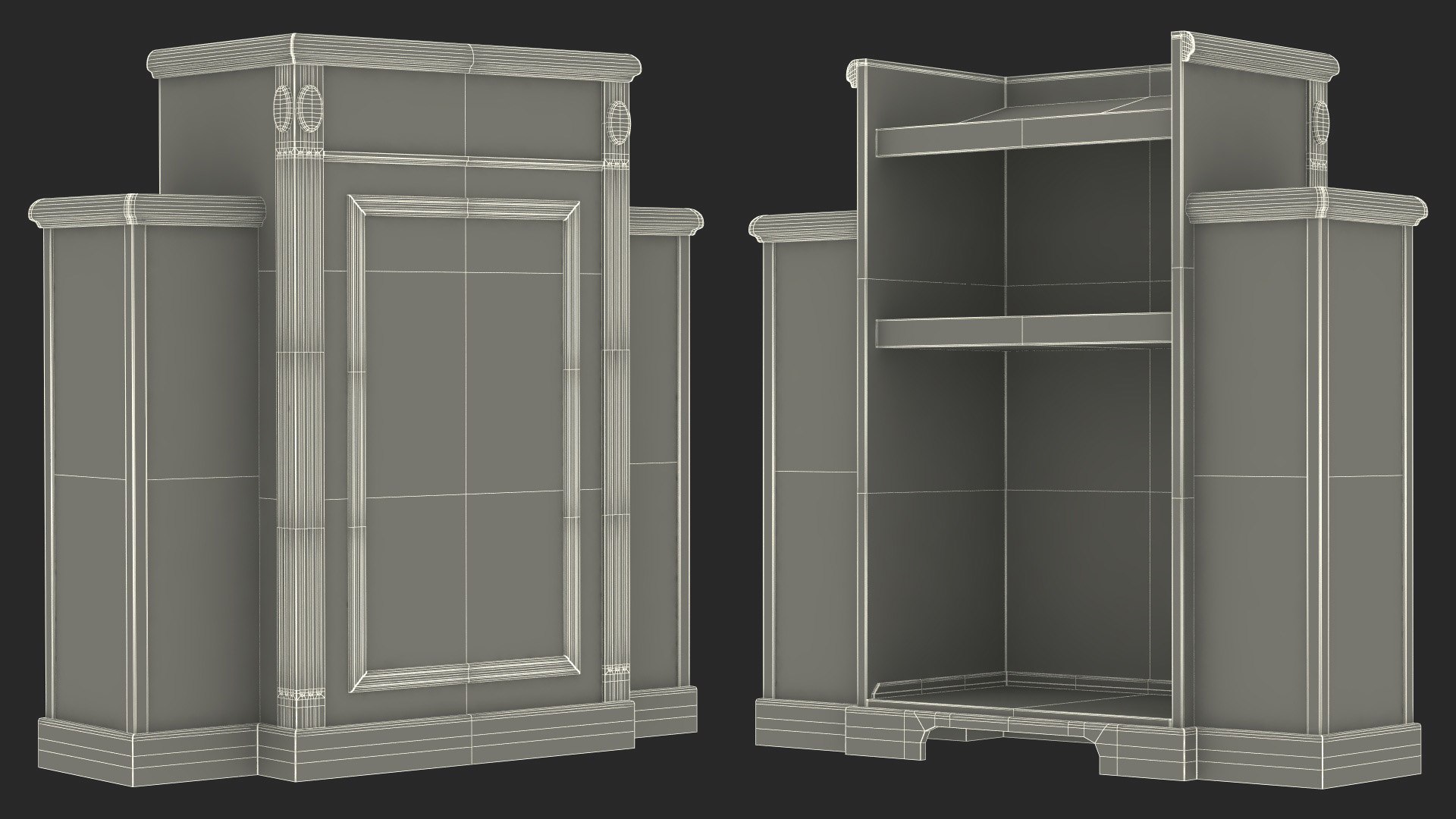 Church Pulpit Podium Dark Oak 3D Model - TurboSquid 2199170