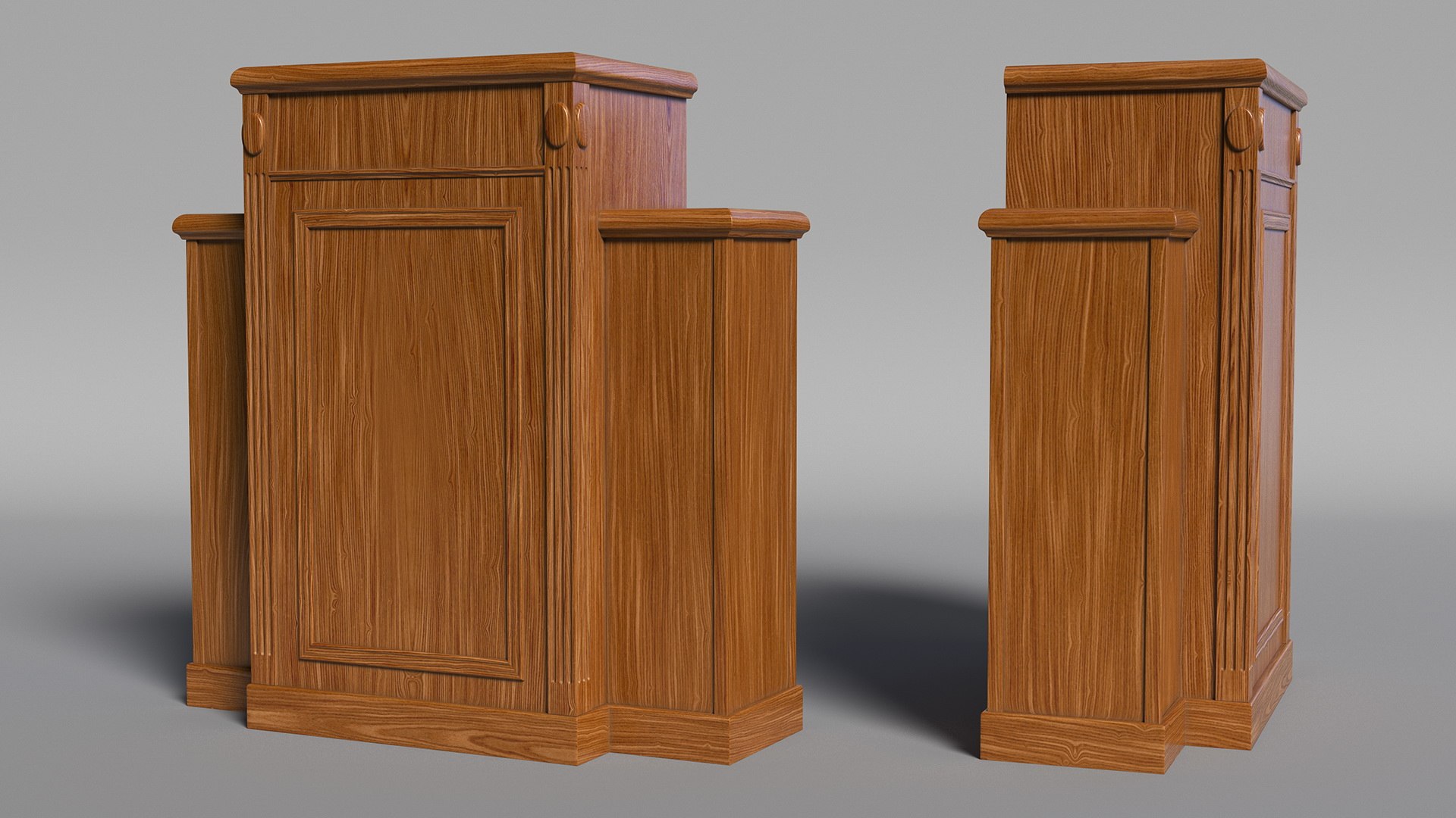 Church Pulpit Podium Dark Oak 3D Model - TurboSquid 2199170