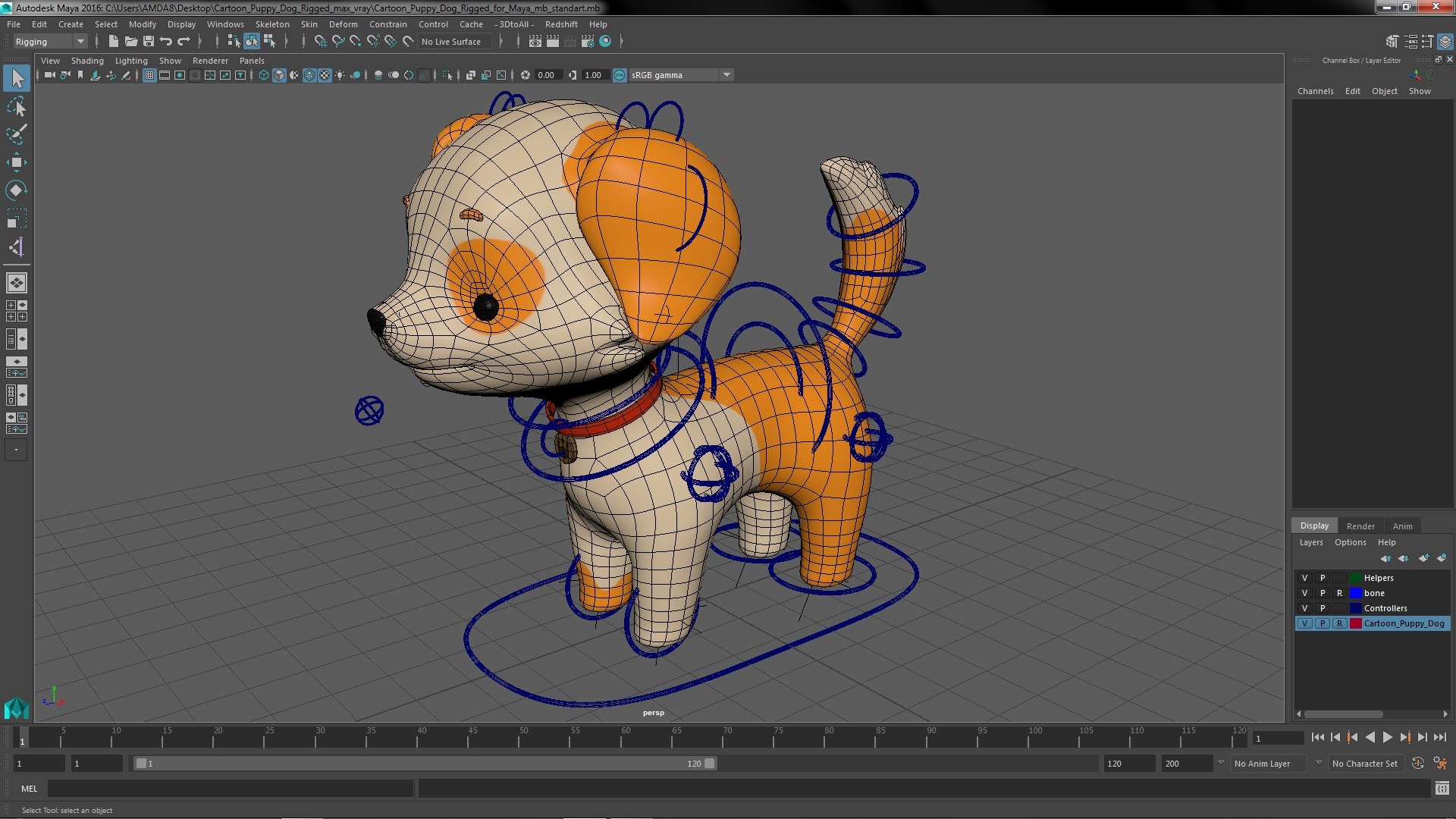 3D Cartoon Puppy Dog Rigged for Maya - TurboSquid 1937814