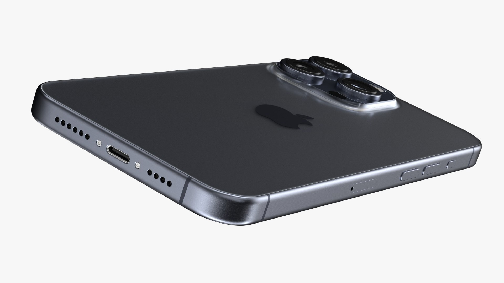 3D Model Apple IPhone 15 Pro Blue Titanium - TurboSquid 2125751
