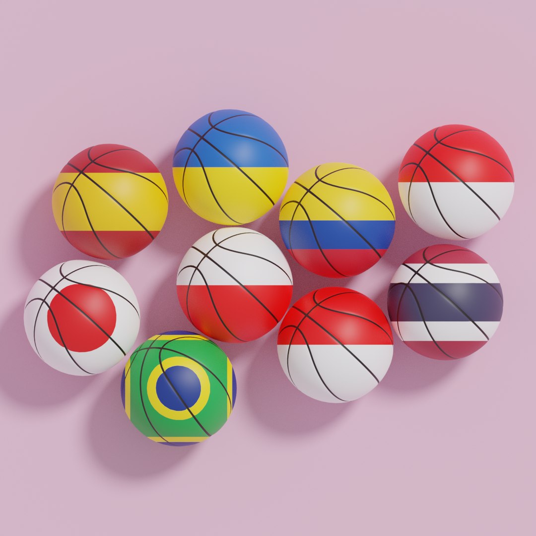 Flag Basketball Ball Collection 2 3D Model - TurboSquid 1878665
