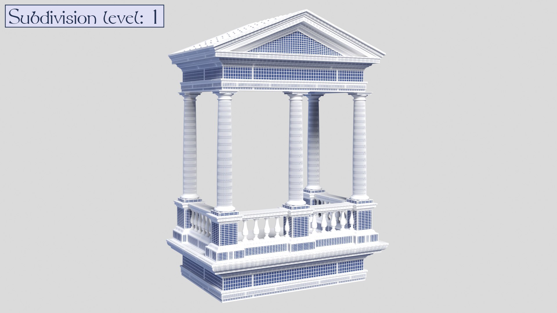 3D Classic Ionic Balcony Model - TurboSquid 1965645