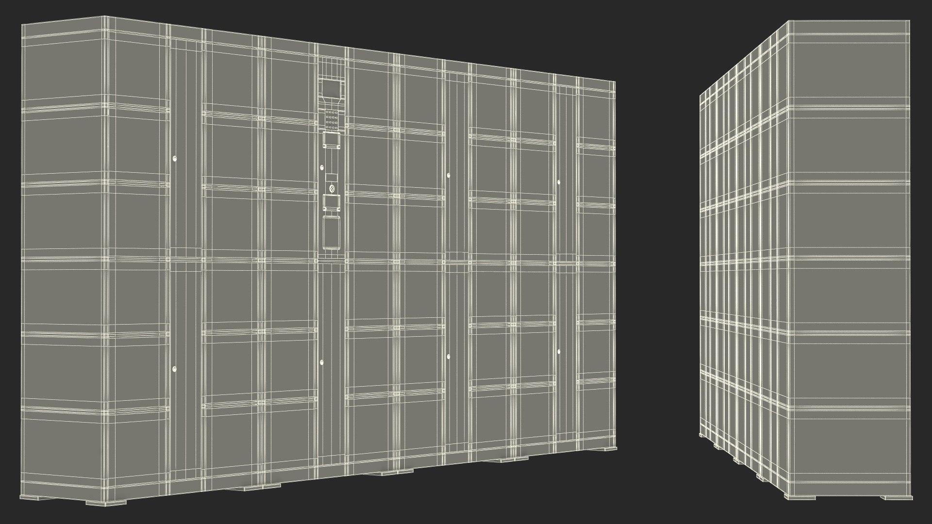 Automatic Parcel Storage System Grey 3D Model - TurboSquid 2139447