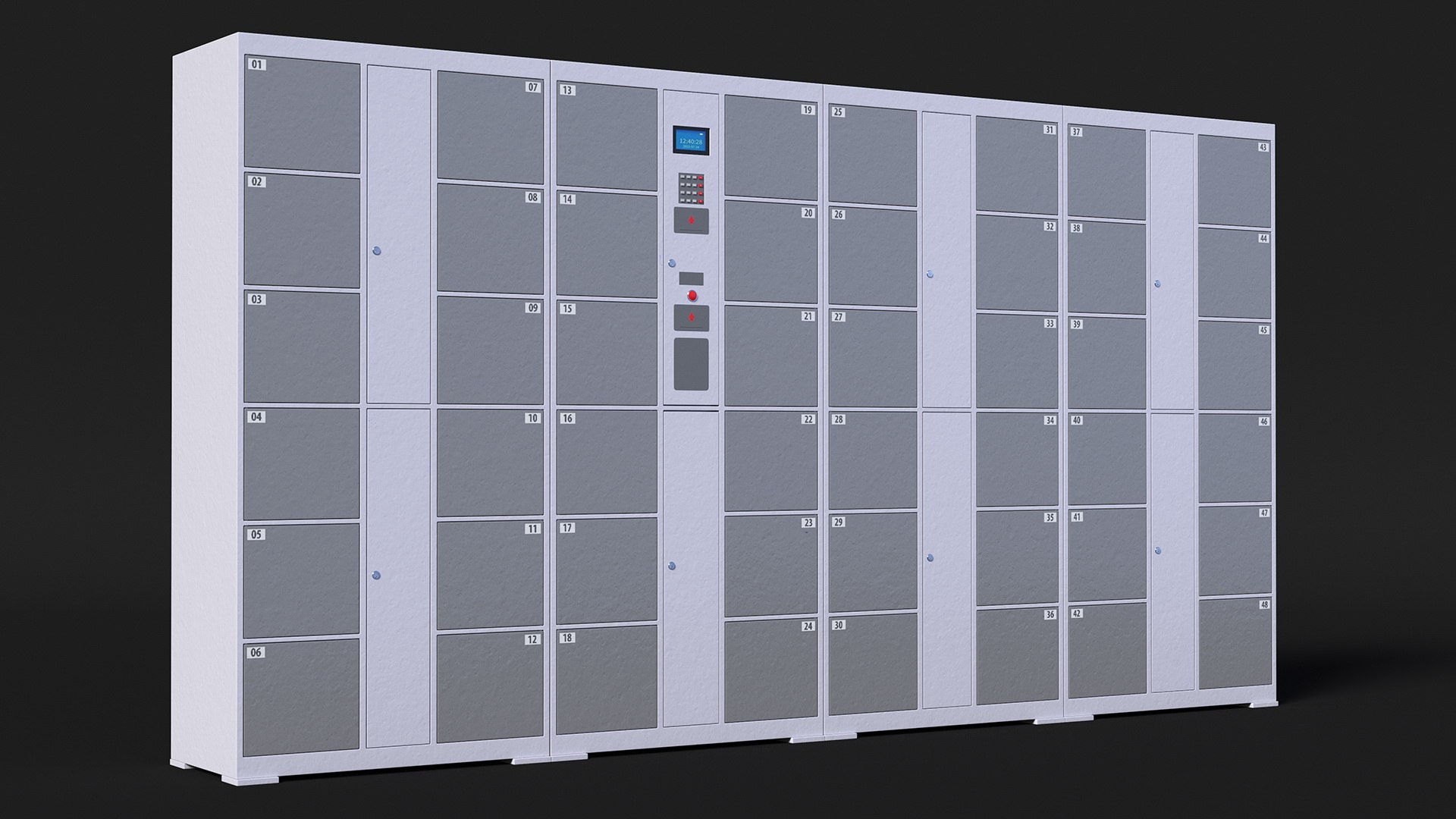Automatic Parcel Storage System Grey 3D Model - TurboSquid 2139447