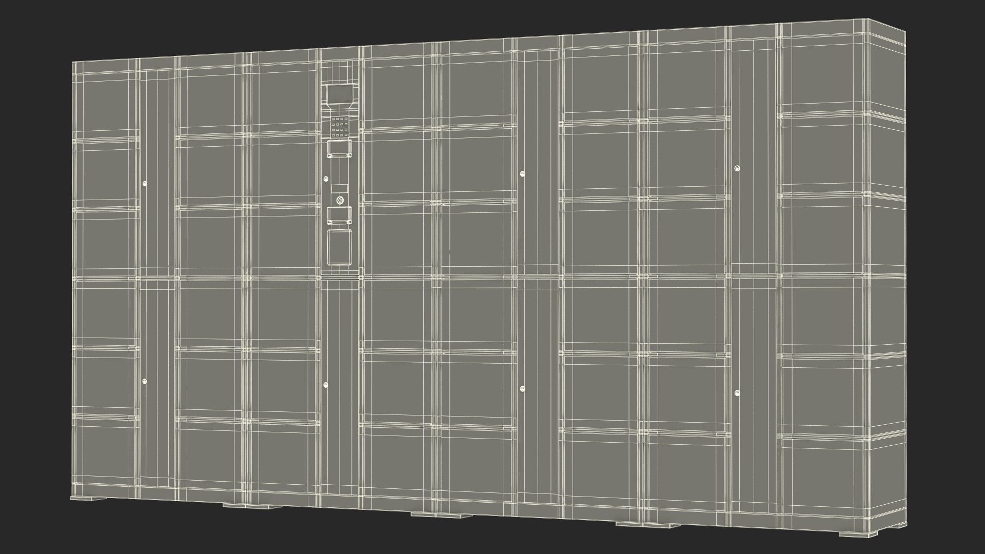 Automatic Parcel Storage System Grey 3D Model - TurboSquid 2139447