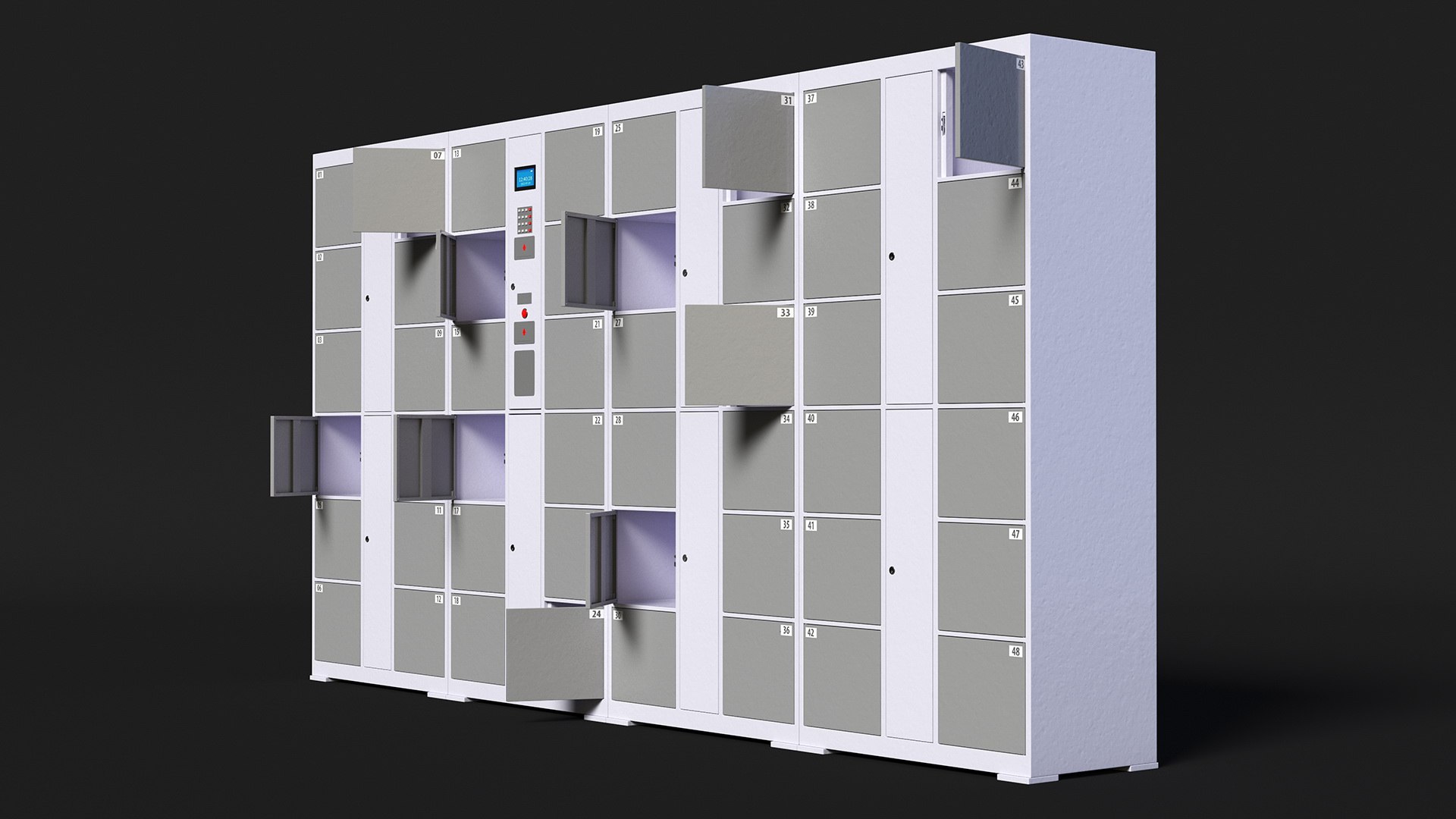 Automatic Parcel Storage System Grey 3D Model - TurboSquid 2139447