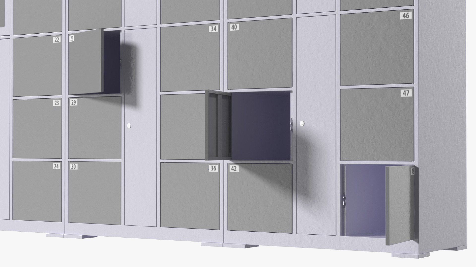 Automatic Parcel Storage System Grey 3D Model - TurboSquid 2139447