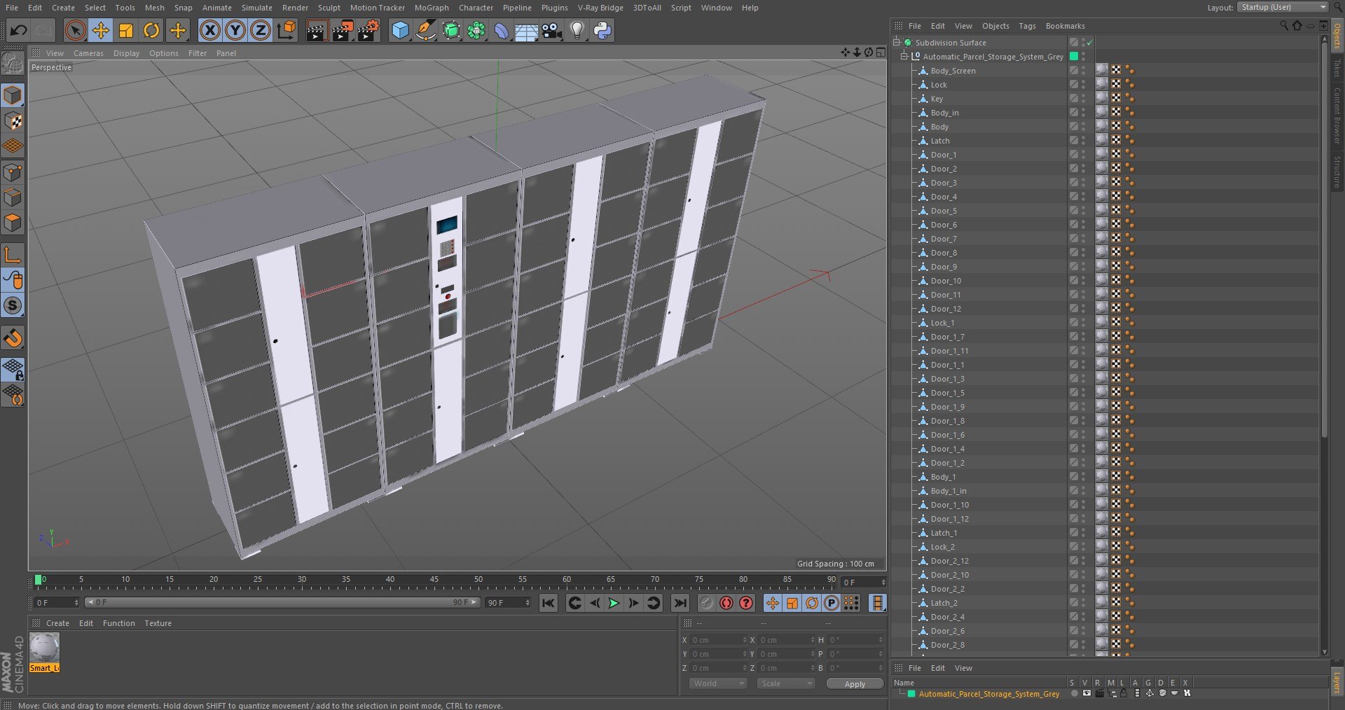 Automatic Parcel Storage System Grey 3D Model - TurboSquid 2139447