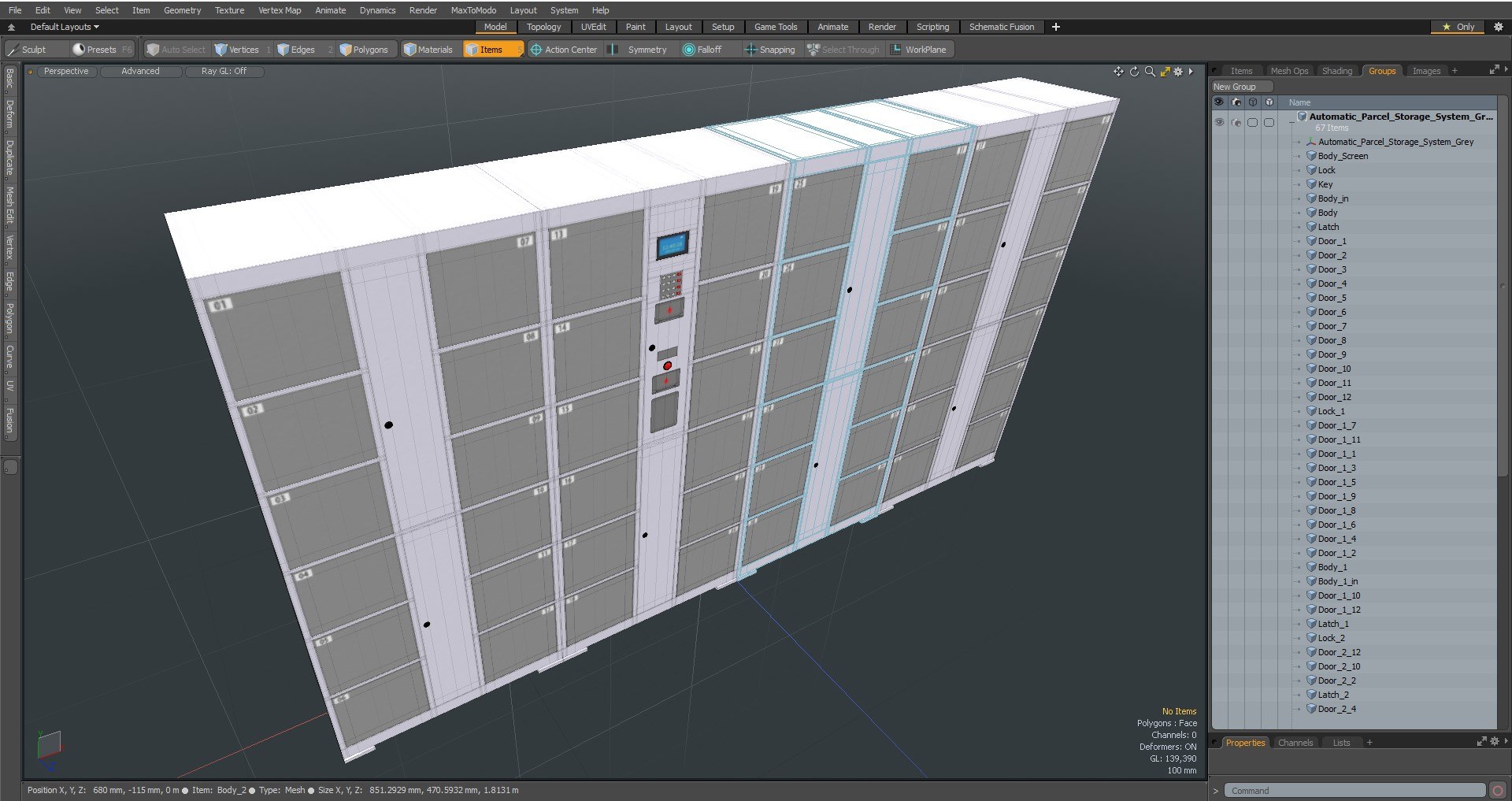 Automatic Parcel Storage System Grey 3D Model - TurboSquid 2139447
