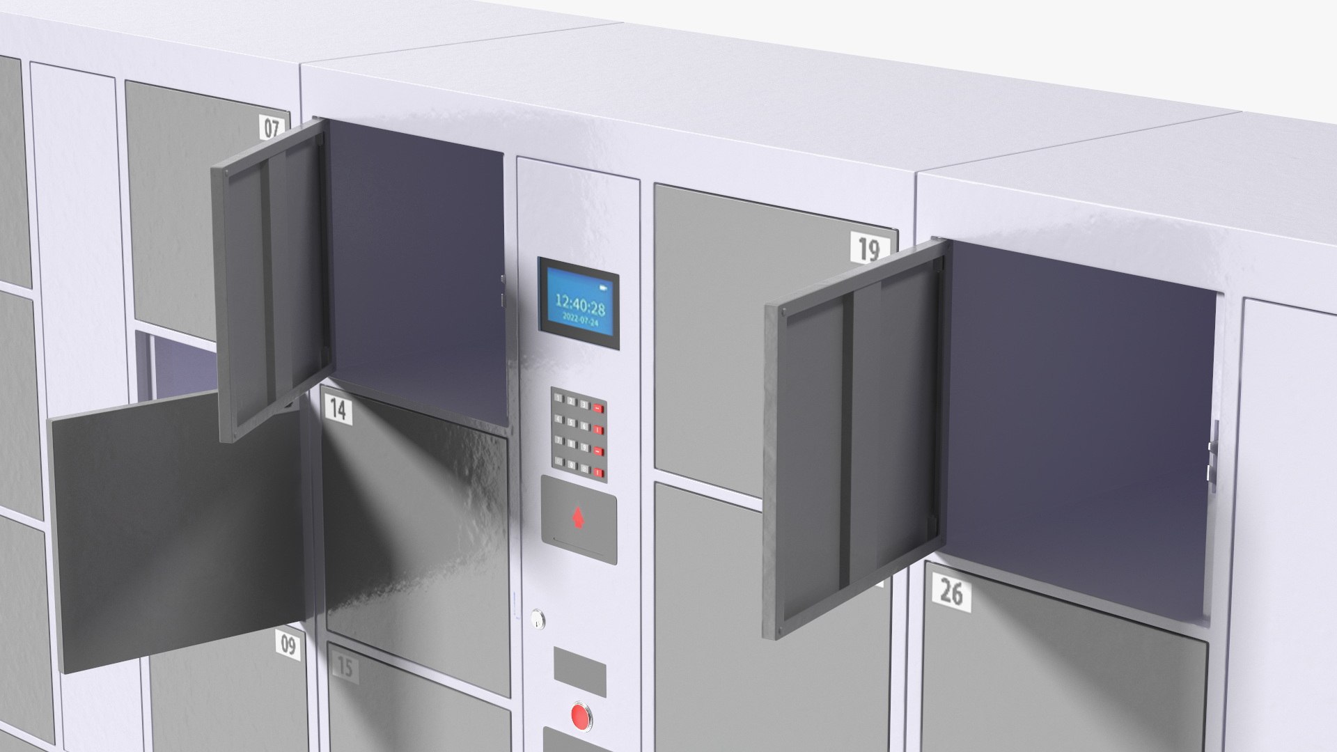 Automatic Parcel Storage System Grey 3D Model - TurboSquid 2139447