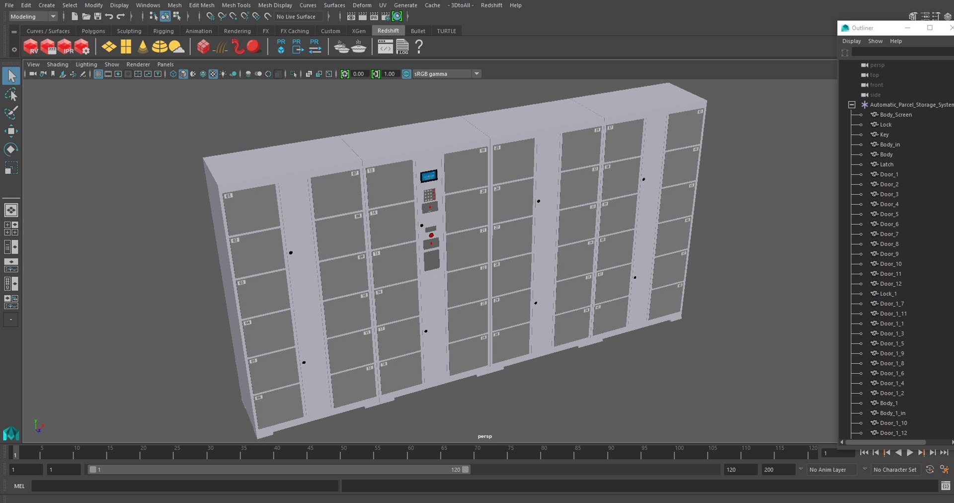Automatic Parcel Storage System Grey 3D Model - TurboSquid 2139447