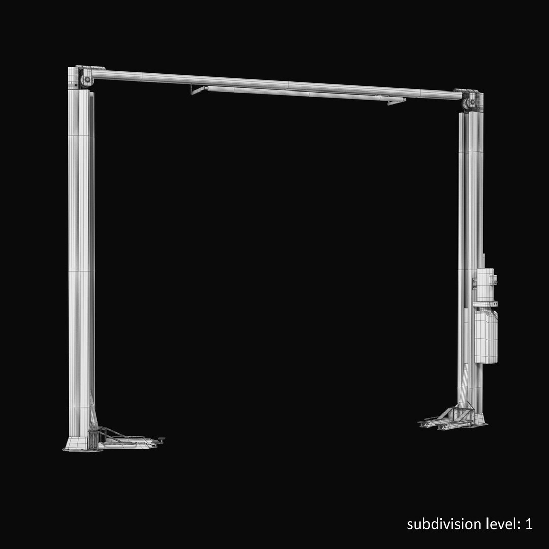 Car Lift Post 3d Model